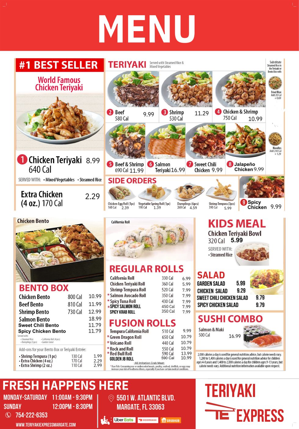 Menu - Teriyaki Express